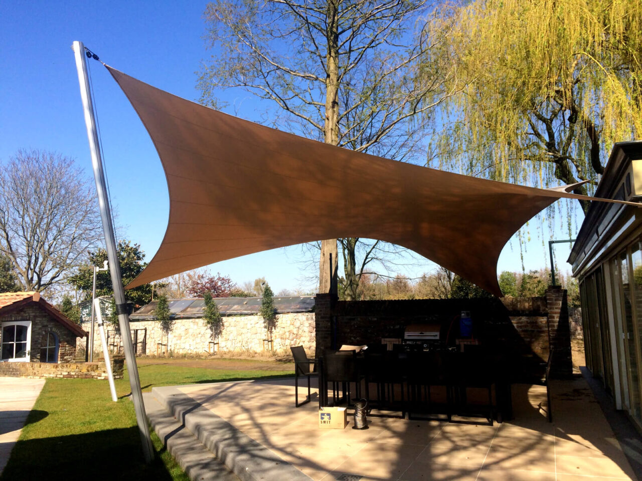 A Texstyleroofs tailored Shade sail roof - Texstyleroofs.com